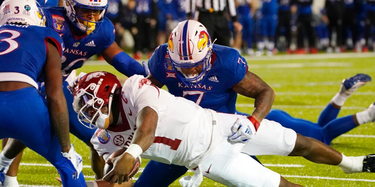 Arkansas withstands furious Kansas rally, wins Liberty Bowl Arkansas withstands furious Kansas rally, wins Liberty Bowl